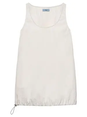 Prada Sleeveless Technical Pongé Mini-dress - Neutral