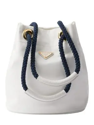 Prada Mariner Re-nylon Small Bucket Bag - White/baltic Blue