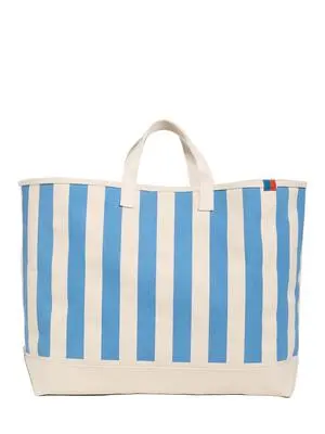Kule The All Over Striped Tote - Canvas/royal Blue