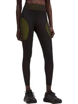 Lululemon Mesh-panelled High-rise Tight 28 - Black/yellow Serpentine