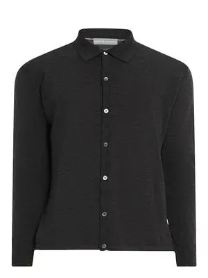 Bergdorf Goodman Bergdorf Goodman Wool Overshirt Cardigan Gray