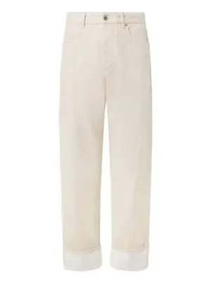 Bottega Veneta Patch-appliqué Wide-leg Jeans - White