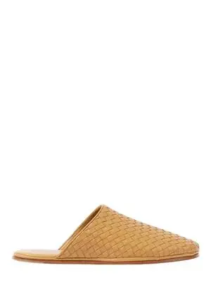 Bottega Veneta Intrecciato Leather Mules - Beige