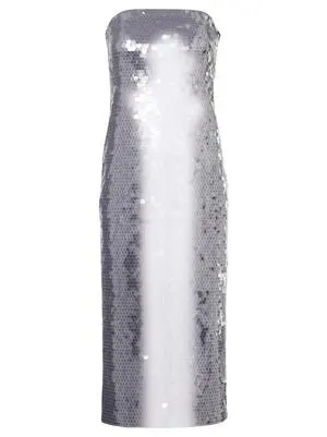 Sportmax Sequined Jersey Midi Dress - Grey