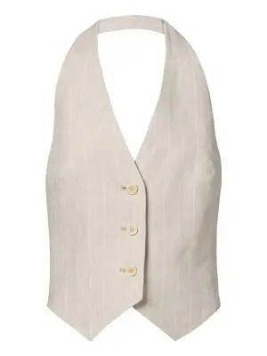 Max Mara Sauro Linen Vest - White