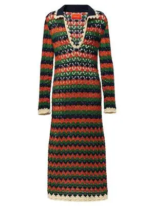 La DoubleJ Perry Crochet Polo Dress - Multicoloured
