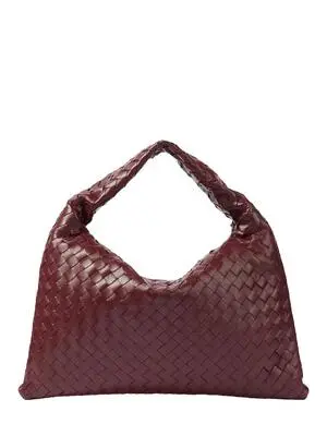 Bottega Veneta Hop Small Leather Shoulder Bag - Burgundy