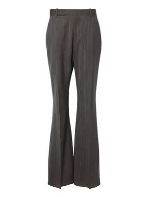 Bottega Veneta High-rise Flared Wool Pants - Grey