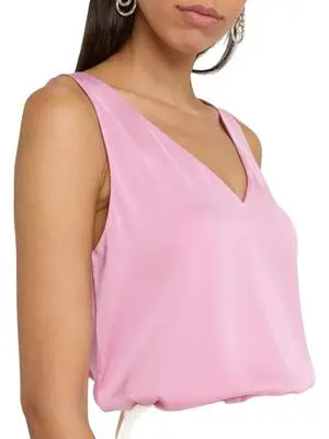 Kobi Halperin Sailor Sleeveless V-neck Blouse - Blush