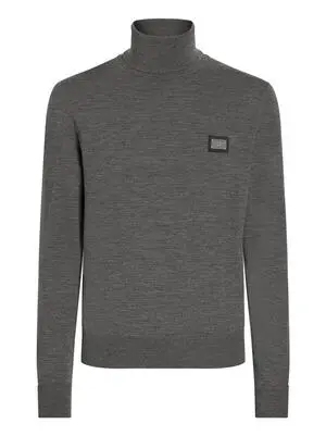 Dolce & Gabbana Wool Turtleneck Sweater - Grey