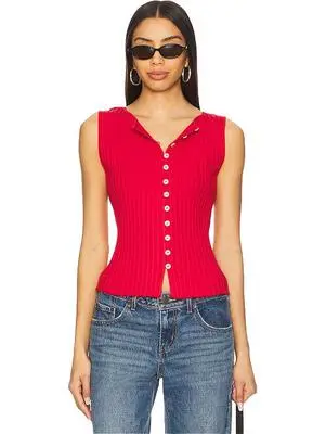 Free People Tilly Vest - Tomato Puree