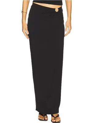 Good American Stretch Jersey Maxi Skirt - Black001
