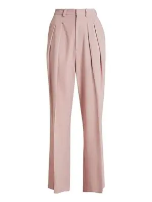 Victoria Beckham Crepe Wide-leg Pants - Blush