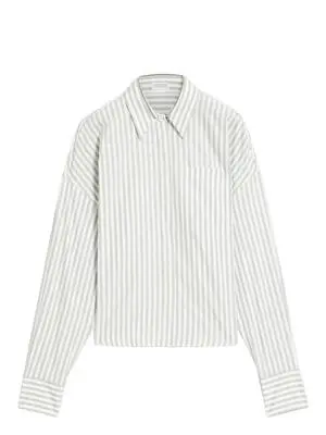 Brunello Cucinelli Bead-embellished Striped Shirt - White