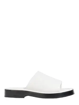 FERRAGAMO Giunon Leather Slides - White