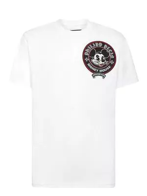 Philipp Plein Money Mouse-embroidered T-shirt - White