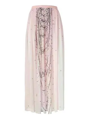 GENNY Plissé Maxi Skirt - Pink