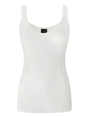 Pinko Ripped Tank Top - White