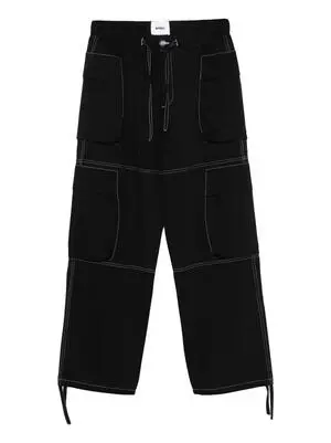 BONSAI Drawstring Cargo Pants - Black