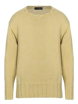 LARDINI Cotton-linen Blend Sweater - Green