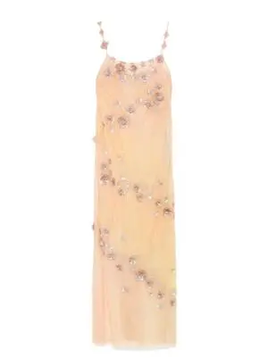 Blumarine Sequin-embellished Tulle Maxi Dress - Pink