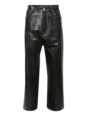 Vetements Leather Trousers - Black