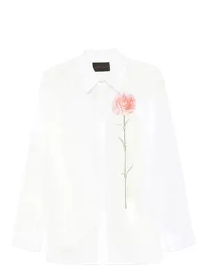 Simone Rocha Carnation-print Shirt - White