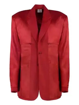 Vetements Satin Blazer - Red