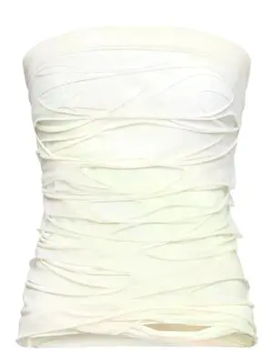 MAISON MARGIELA Layered Strapless Top - White