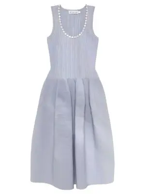 SELF-PORTRAIT Rhinestone-embellished Midi Dress - Blue