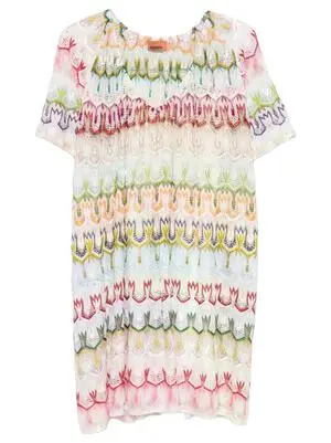 Missoni Crochet-knit Mini Dress - White