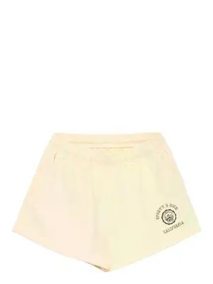 SPORTY & RICH Logo-print Shorts - Yellow