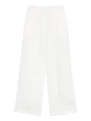 SEMICOUTURE Linen Flared Trousers - White