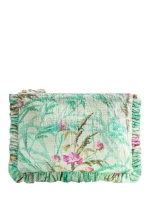 La DoubleJ Floral-print Clutch - Green