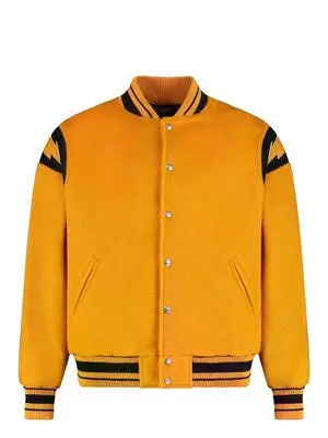 Rhude Striped-trim Bomber Jacket - Orange