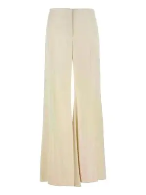 Alexander McQueen Satin Wide-leg Trousers - Neutrals