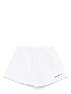 SPORTY & RICH Logo-print Shorts - White