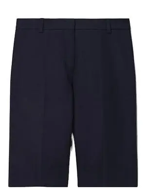 Tory Burch Cotton Bermuda Short - Midnight Ink