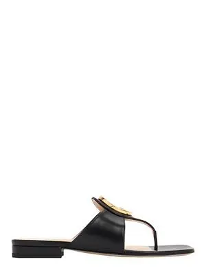 Gucci Blondie Leather Thong Sandals - Black