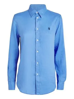 Polo Ralph Lauren Linen Classic Shirt Blue