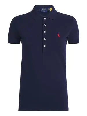 Polo Ralph Lauren Stretch-Cotton Julie Polo Shirt Navy