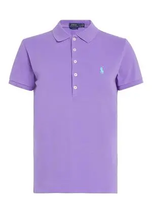 Polo Ralph Lauren Stretch-Cotton Julie Polo Shirt Purple