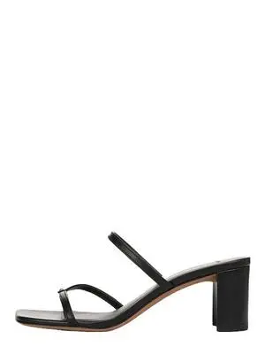 Vince Ona Leather Heeled Sandal - Black