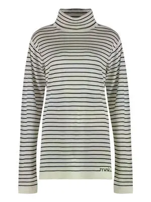 Malo Striped Jumper - White