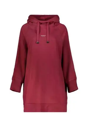 DONDUP Longline Cotton Hoodie - Red