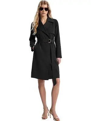 Michael Kors Belted Trench Coat - Black