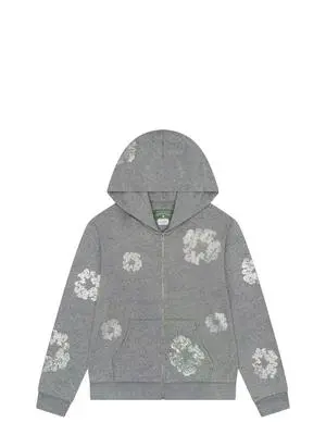 DENIM TEARS Swarovski Wreath Zip Hoodie - Grey