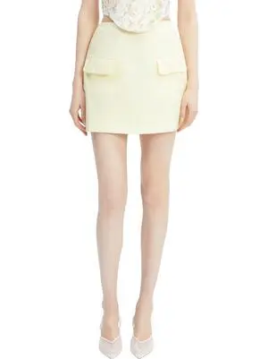 Bardot Delphi Linen Mini Skirt - Canary Yellow