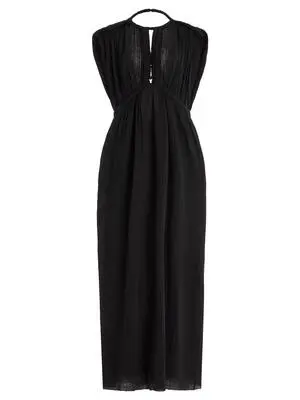 Isabel Marant Étoile Joya Cotton Midi Dress Black