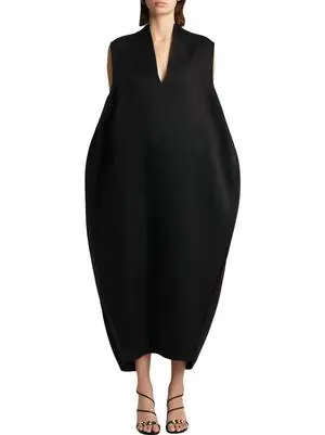 Khaite Blanche Midi Dress - Black